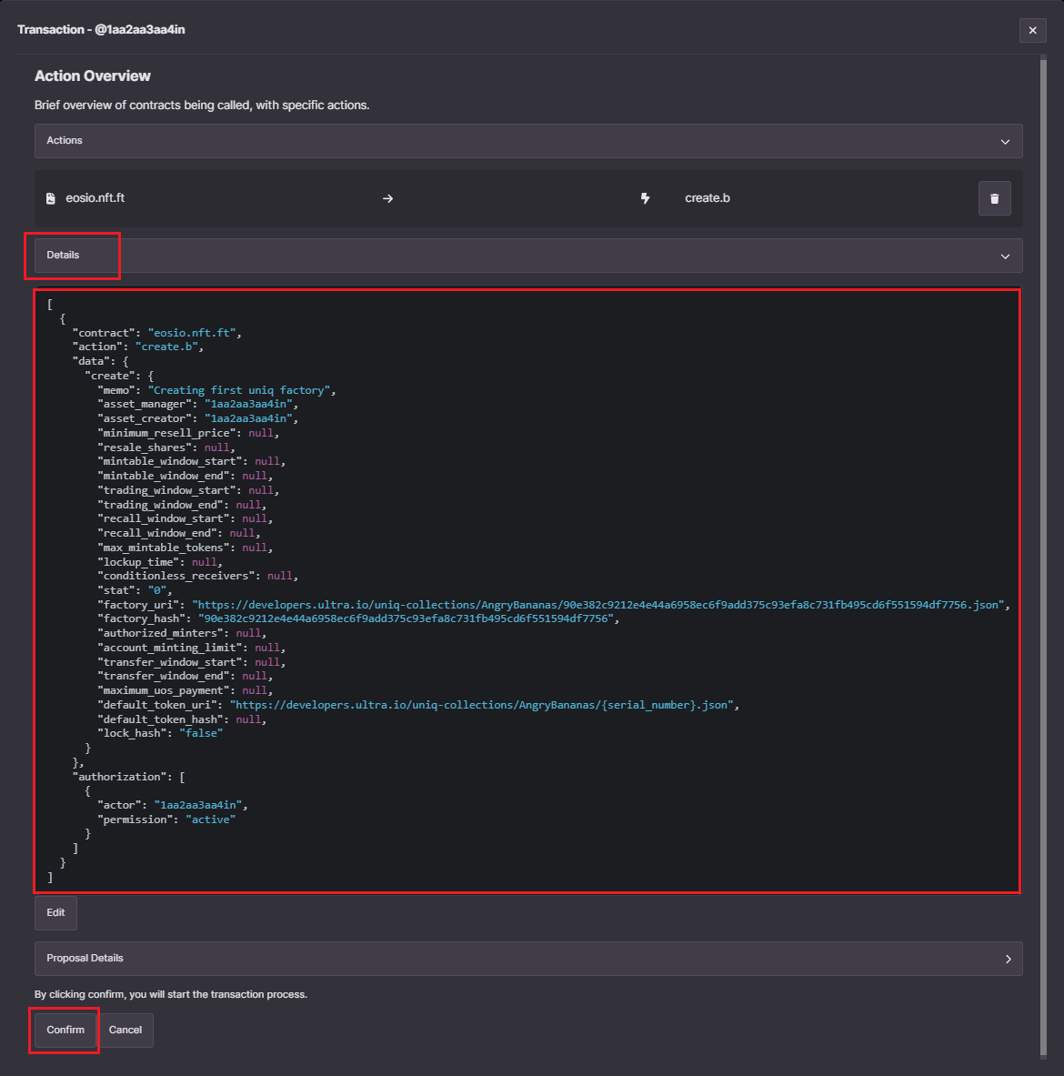 How to create a Uniq Factory using the Ultra Tool Kit | Ultra.io Docs